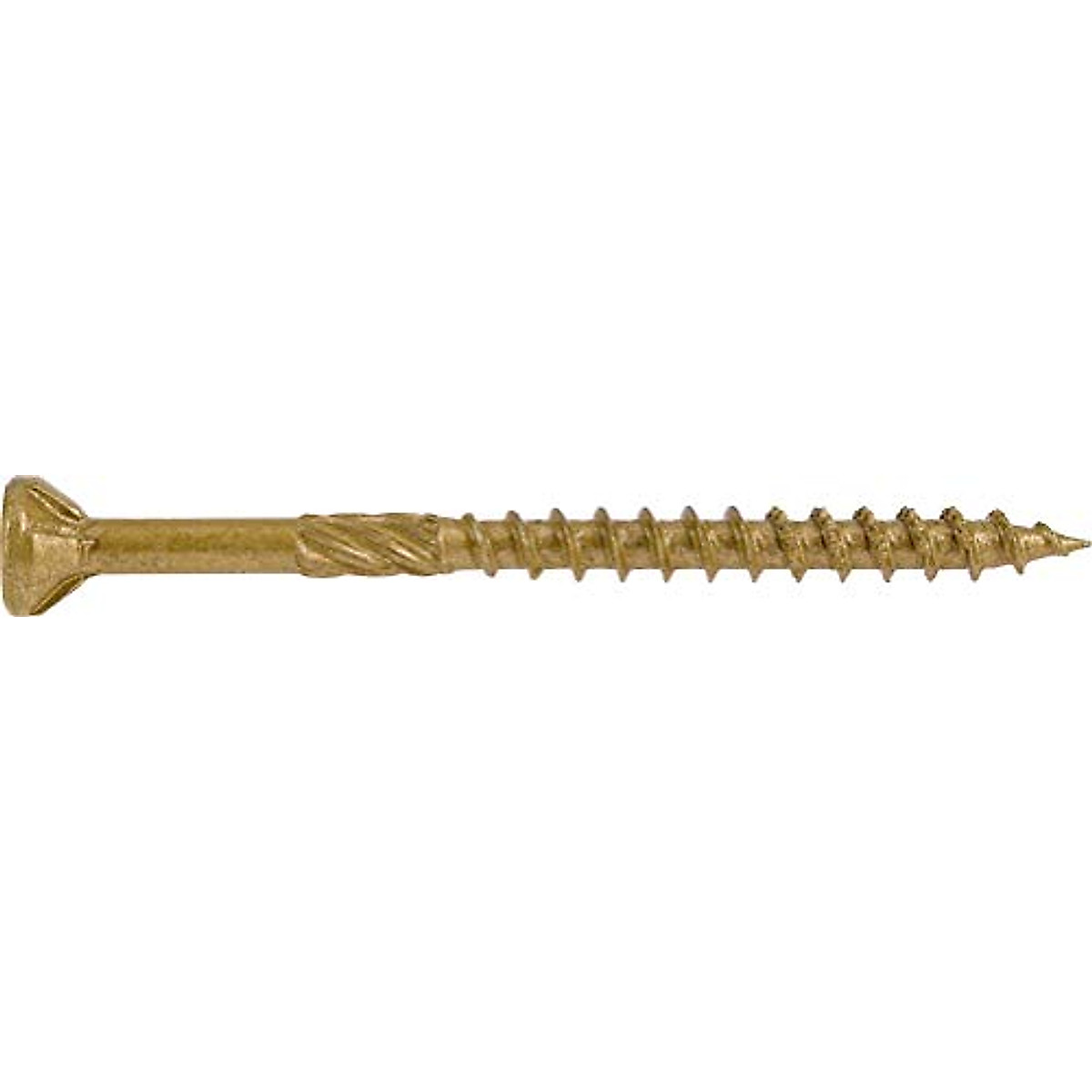 Power Pro 48610 Wood Screws, #9 x 2-1/2", Premium Outdoor Deck Screws, Rust Resistant, Epoxy Coated Bronze, 5lb Tub, 501 pcs