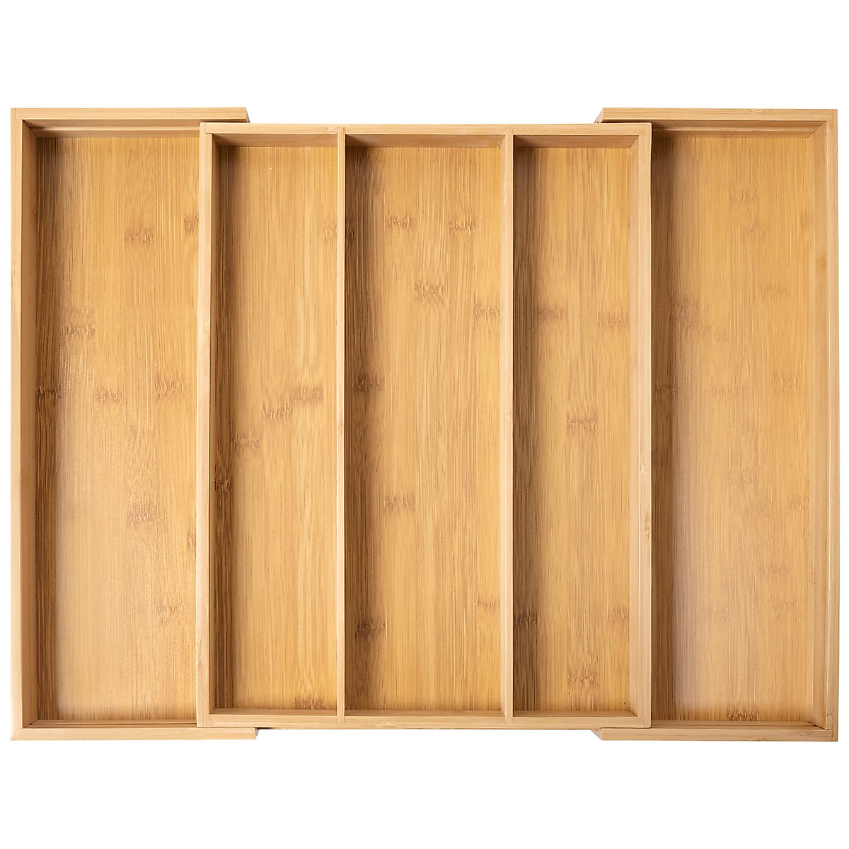 Besilord Silverware Organizer Expandable Kitchen Drawer Organizer Bambooo Utensil Organizer Silverware Tray for Drawer Flatware Cutlery Organizer