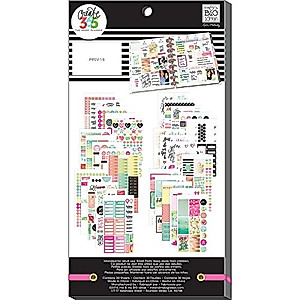 me & my BIG ideas Sticker Value Pack - The Happy Planner Scrapbooking Supplies - Watercolor Theme - Multi-Color & Gold Foil - Great for Projects, Scrapbooks & Albums - 30 Sheets, 1078 Stickers Total