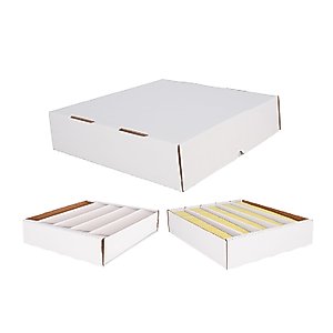 BCW 5000 Count Card Storage Box (Full Lid) - 5ct | Trading Card Storage Box | Assembly Required Corrugated Paper Card Storage Boxes | Sports Card Storage Boxes, Card Storage Box for Pokemon, MTG