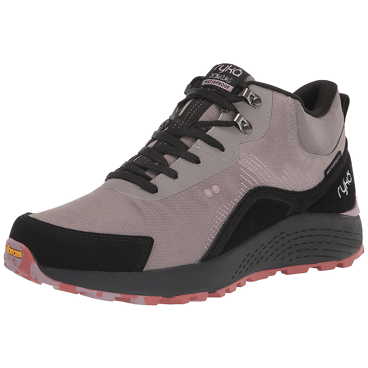 Ryka Women's Kenai Mid WP Waterproof Hiking Boot Grey Sky 10 M