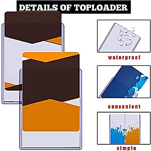 50 Pcs Card Sleeves Hard Plastic Card Sleeves 3 x 4 Inch Baseball Cards Protective Card Holder for Sports Cards Game Card Trading Card Sports Card