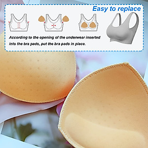 TopBine Removable Bra Pads Inserts Women's Comfy Sports Cups Bra Insert for BIkini Top Swimsuit (4 Beige, B/C)