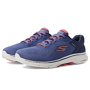 Skechers Women's Go 7-Cosmic Waves Athletic Walking Sneaker, Navy/Coral, 13