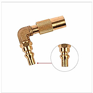 Low Pressure 1/4inch RV Quick Connect Adapter Conversion Fitting with Elbow (90 Degree) for Blackstone 17 Inch and 22 Inch Propane Gas Tabletop Camping Grill