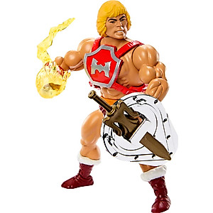 Masters of the Universe Origins Toy, He-Man Deluxe Thunder Punch Action Figure with Accessories, MOTU Collectible