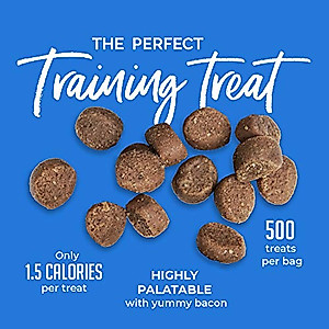 BUDDY BISCUITS Training Bites for Dogs, Low Calorie Dog Treats Baked in The USA, Bacon 10 Oz.