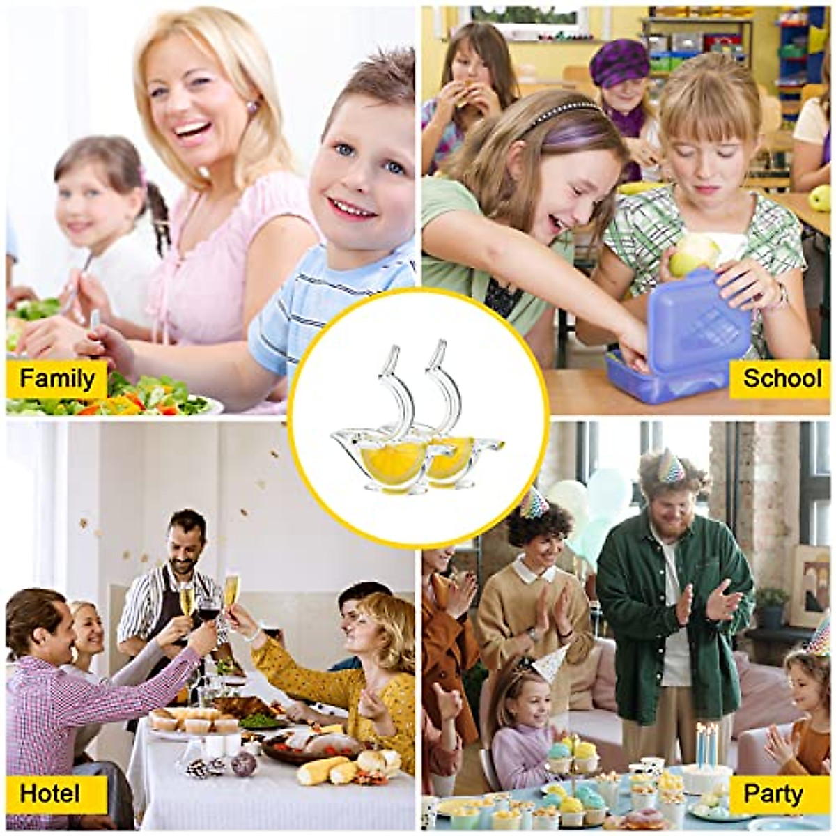 2 Pack Bird Lemon Squeezer, Lemon Juicer Acrylic Manual Juice Lime Squeezer Bird Shape Lemon Slice Wedge Squeezer (2)