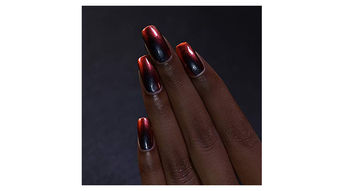 ILNP Eclipse Nail Polish - Transforming Black to Red