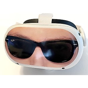 Male Sunglasses Decal for Quest 2 VR Headset - Meta/Oculus - Glossy Vinyl Sticker