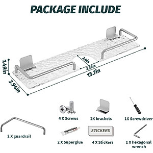 Over The Sink Shelf，Bathroom Sink Shelf Over Faucet, Acrylic Over Sink Shelf Wall Mounted, No Drilling Over The Faucet Shelf Bathroom,Sink Shelf Over Faucet Bathroom Countertop Organizer Kitchen