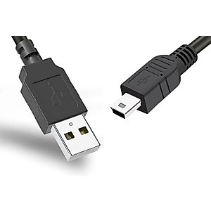 SCOVEE Mini USB Charger Cable for Gopro Hero 4 Silver Hero 4 Black Hero 3+ Silver Hero 3+ Black Hero 3 White Hero 3 Black Hero 3 Silver Hero 2 Hero 1,Mini-B Camera Data Sync Charging Power Cord 3ft