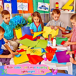 Henoyso 2000 Sheets Colored Construction Paper Bulk Classic Assorted Color Paper Lightweight Craft Paper Sheets Classroom Supplies for Kids Adults Home School Holiday Drawing, 20 Colors, 9 x 12 Inch