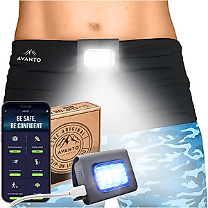 AVANTO PRO Magnetic Running Light, Original, USB-C Rechargeable Night Running Lights for Runners, Hands Free Dog Walking Lights for Night Walking, Clip On Runners Flashlight, Dog Collar Light