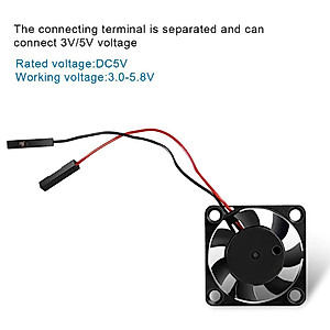 Dorhea 4pcs 3007 Fan Black for Raspberry Pi 4 Fan 30x30x7mm Pi Brushless Cooling Fan Brushless 3.3V 5V DC Quiet Fan for Raspberry Pi 4, Pi 3 B+, Pi 3 B, Pi 2, Pi B+, Pi Zero/Zero W,Robot Project