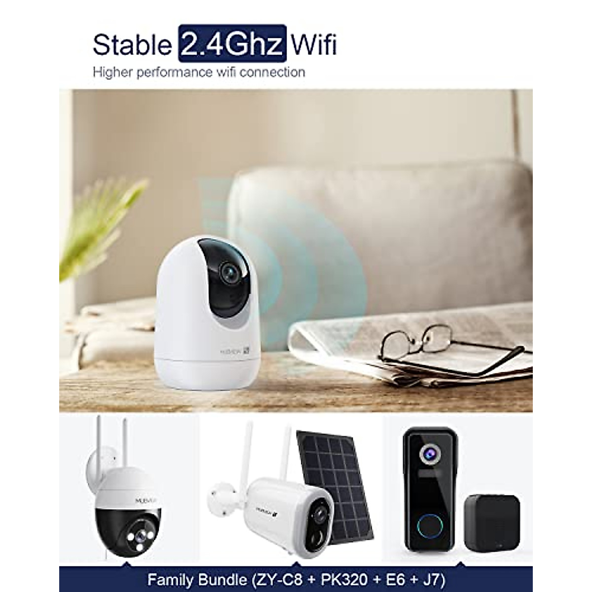Indoor Security Camera 2K, Pet Camera with Phone App, WiFi Cameras for Home Security Camera for Dog/ Baby Monitor/Elder Pan Tilt, 2.4G, 24/7, 2-Way Talk, Human Detection, Motion Tracking, SD&Cloud