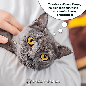 LeAcademic Dog Wound Care in Drops | Cat Wound Care + Chlorhexidine | Wound Care for Dogs with Colloidal Silver | Wounds, Itching, Irritation, Scratches, Bites | Great with Dog Cone | 2 Oz