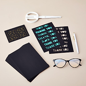 Card Stock, Black Stationary Paper for Post Cards and Crafts (5 x 7 In, 150 Pack)