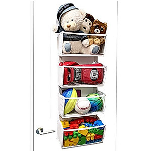 Homey Product Big Pocket Over The Door Organizer Storage Rack - Transparent Large Capacity - for Your Kitchen, Bathroom, Toy Room, Closet
