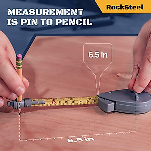 Roto Tape Compass | Rotating Tape Measure Beam Compass Alternative Circle Drawing Tool to Draw Arcs (Not 2 inches Short!)
