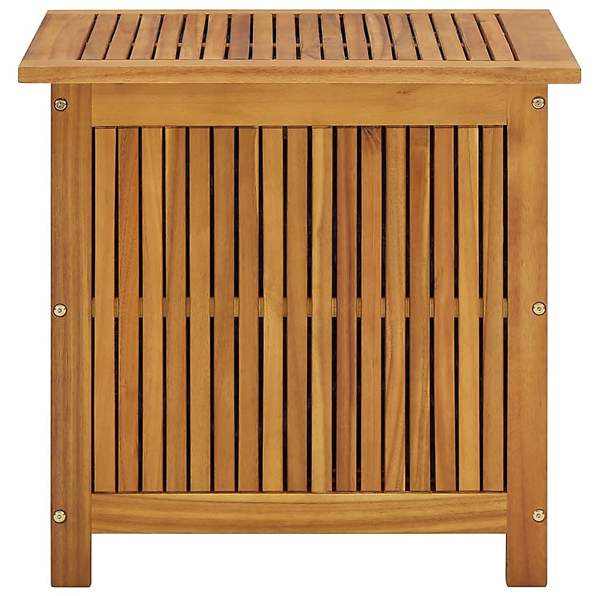 loibinfen Solid Wood Outdoor Storage Bench,Solid Acacia Wood Garden Deck Box Patio Storage Box with Liftable Top Outdoor Wooden Storage Container for Patio,Backyard,Poolside, 23.6"x19.7"x22.8"
