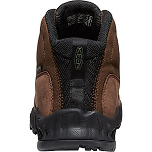 KEEN Men's NXIS Explore Mid Height Waterproof Fast Packing Hiking Boots, Bison/Campsite, 8.5