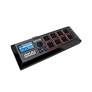 AKAI Professional MPX8 - Portable Sample Pad Controller With 8 Performance-Ready Velocity-Sensitive Pads, MIDI Connectivity & On-Board SD Card Slot