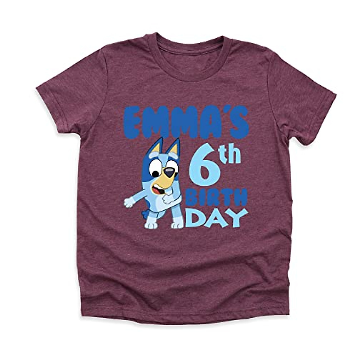 Bluey Birthday Party Shirt, Bluey 6th Birthday T-Shirt, Bluey Birthday Girl Party, Bluey Personalized Custom Birthday T-Shirt, Bluey Party Shirt