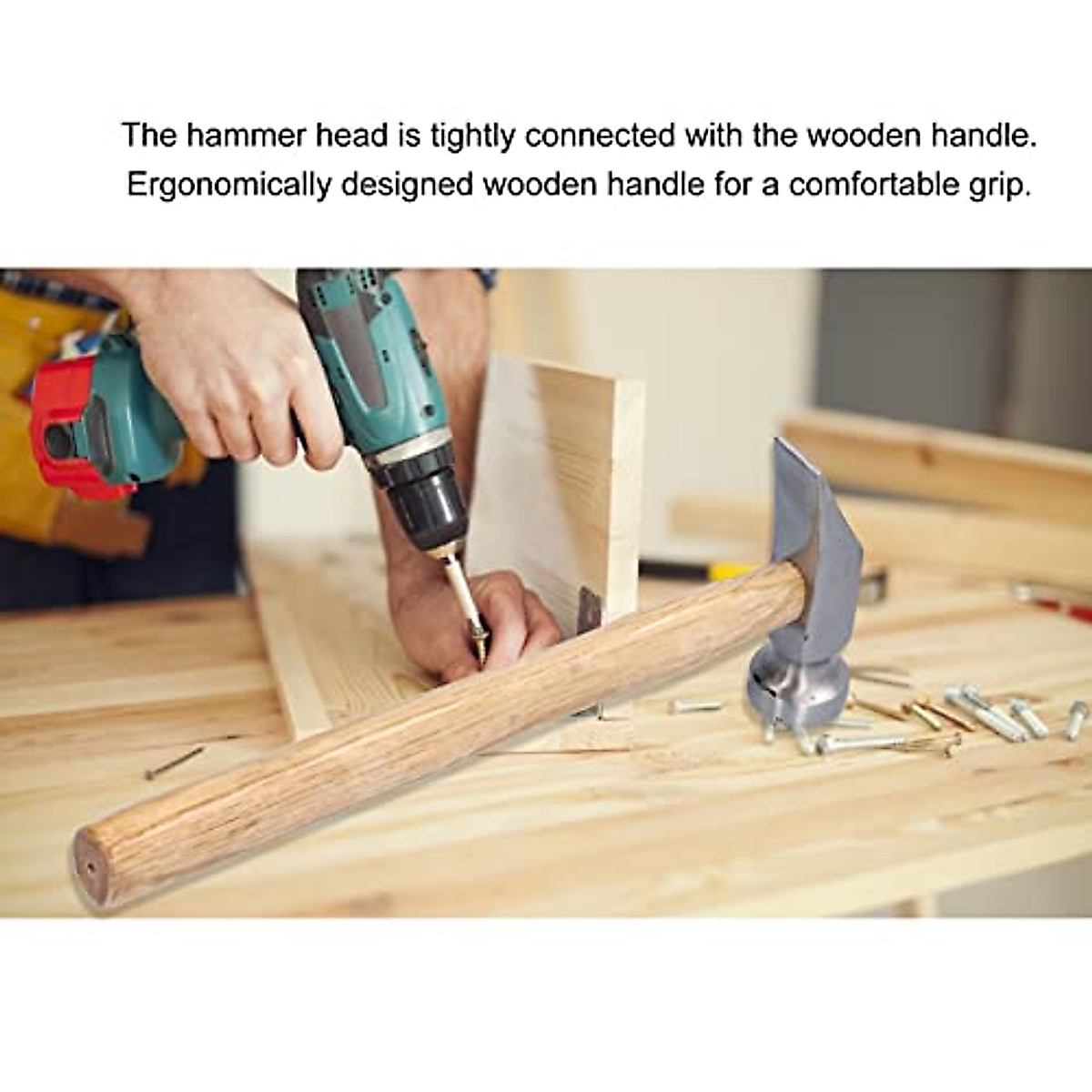 Wood Handle Hammer Shoe Upper Hammer Repairing Making Shoe Tool All Steel Handicraft Hammer