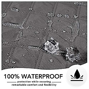 Easy-Going 100% Waterproof Dog Bed Cover Washable Couch Cover Non-Slip Sofa Cover Leakproof Blanket Furniture Protector Cover Reusable Incontinence Bed Underpads for Pets Kids Dog Cat(68x82 in,Gray)