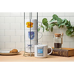 Silver Buffalo Gilmore Girls Locations 4pc Ceramic Mug Stack, 10 Ounces