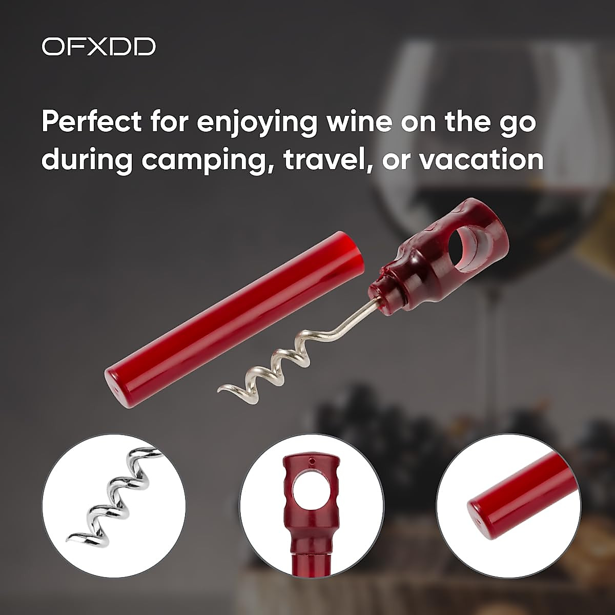 Wine Bottle Opener - Pack of 24 - Pocket Size Corkscrew - Portable Travel Corkscrew