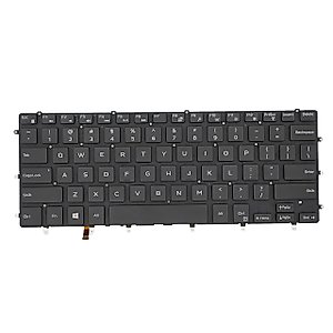 Replacement Keyboard for Dell XPS 15 9550 9560 9570, Precision 5510 5520 5530 5540 & inspiron 15 7558 7568 Laptop, Dell Precision 5510 Keyboard with Backlit US Layout P/N: 0VC22N 0GDT9F