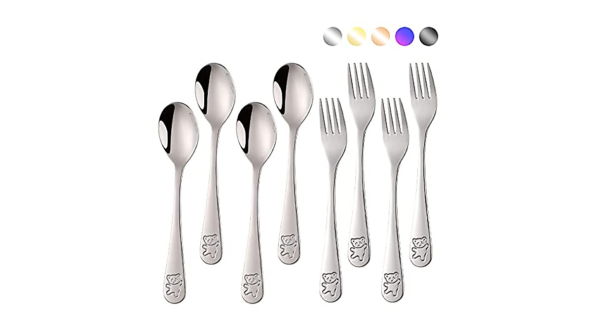 Premium Kids Silverware Set by Poylim - Safe & Fun
