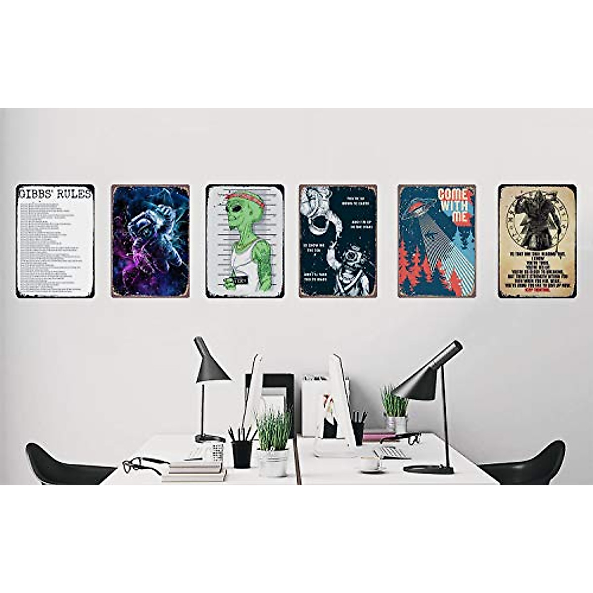 AMELIA SHARPE Tin Sign Vintage NCIS Gibbs' Rules Metal Sign Wall Decoration Home Bar Garage Man Cave Art Sign 12" X 8"