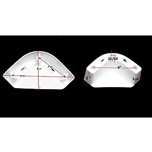 Boat Marine Cooler Mounting Kit for Yeti Igloo Engle Coleman (Set of 4) Black or White (White)