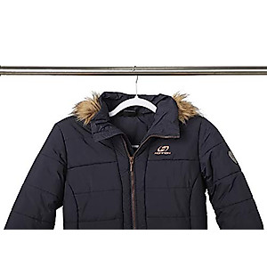 Finnhomy Heavy Duty 50 Pack Plastic Hangers, Durable Clothes Hangers with New Generation Non-Slip Pads,Space Saving Easy Slide Organizer for Bedroom Closet, Great for Shirts, Pants, White