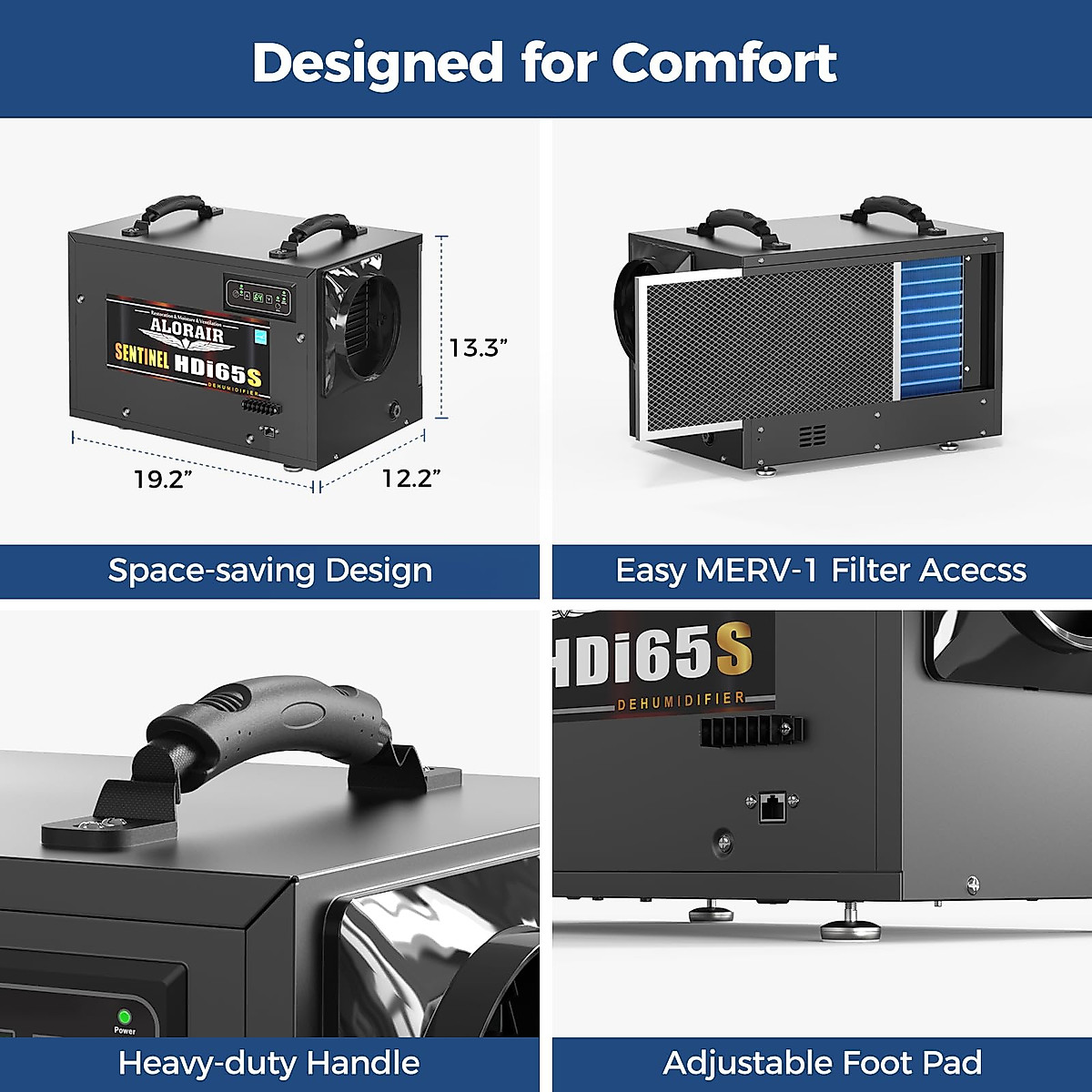 AlorAir Commercial Dehumidifier with Pump Drain Hose, 190 Pints Smart WiFi Large Capacity Industrial Dehumidifier for Basements, Garages & Job Sites, 5 Years Warranty, Green (Black)