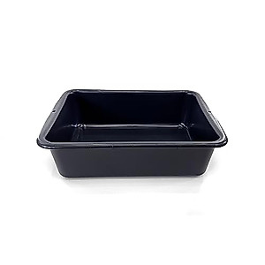 Bus Tub Large Commercial | Bus Box 20" x 15" x 6" | Dark Gray Polypropylene Plastic. (4 Pack)