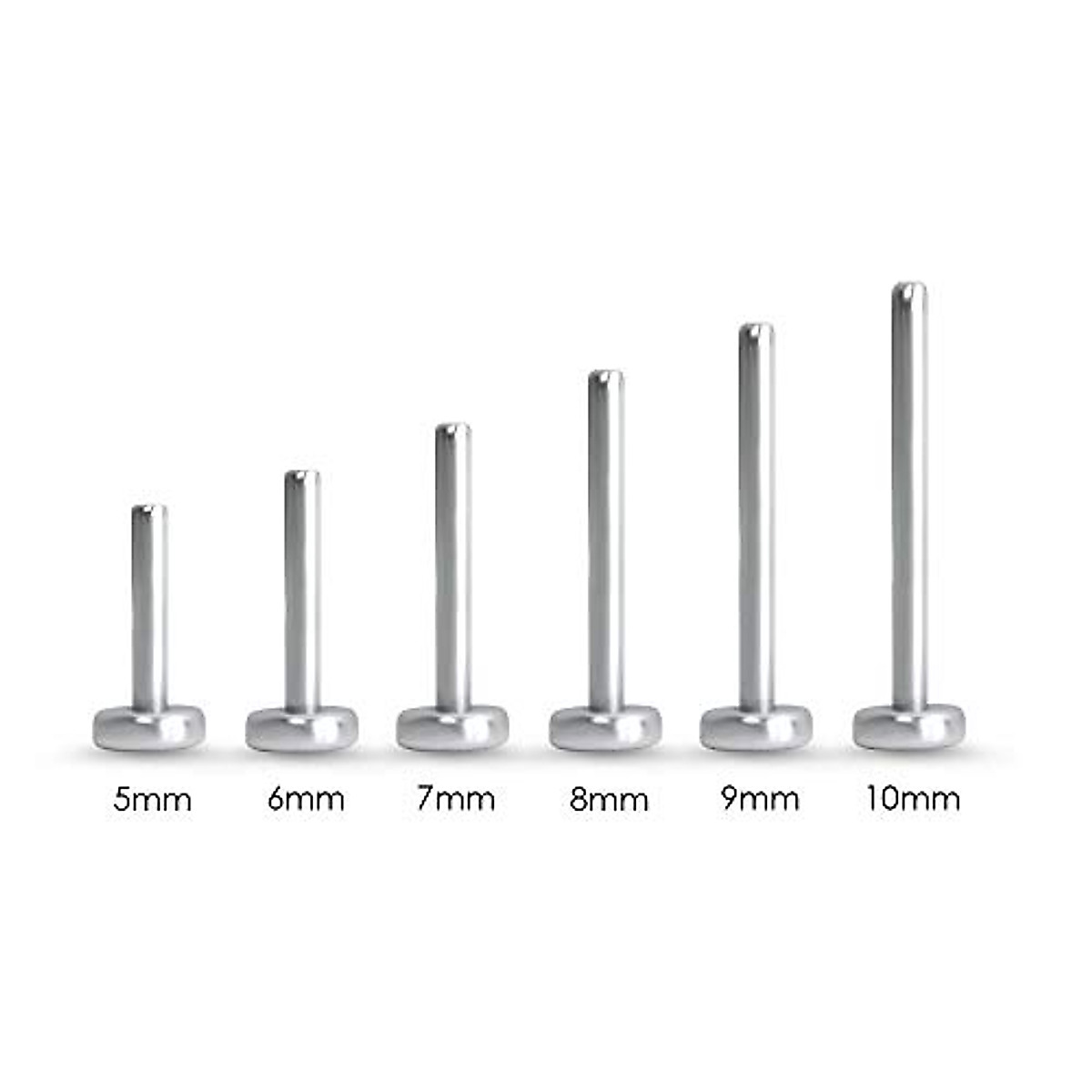 316 Stainless Steel Threadless Push Pin Nose Ring Labret Monroe Stud 1.5mm Prong Hot Pink CZ 18G