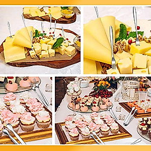 60 Pieces Cheese Knife Set Butter Spreader Knife Stainless Steel Spatula Charcuterie Board Accessories Utensils with Wooden Handles Mini Serving Tongs Spoons Forks for Birthday Wedding Christmas