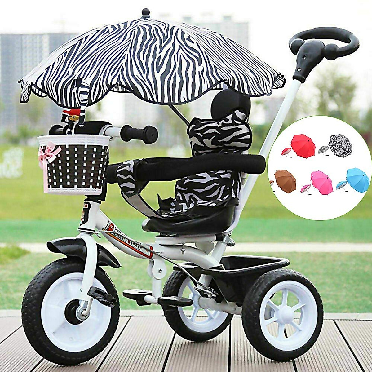 Baby Clamp-On Shade Umbrella, with Umbrella Clip Fixing Device, 79cm/31.1in Long, Great for Strollers