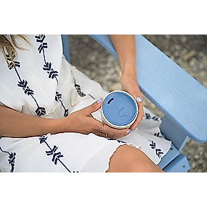 Reusable Coffee Cup Silicone Lid – Fits Any Tumbler, Water Bottle, & Ceramic Coffee Mug – Dishwasher-Safe Ceramic Travel Mug Lid Keeps Hot Cups Hot (Medium to Large - Navy)