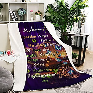 Onecmore Get Well Soon Gifts Throw Blanket,Healing Warm Hugs Gifts Blanket,Sympathy Gifts Cancer Chemo Survivor Caring Gifts for Love Support Strength for Women Men Frien (tq1,50"x 60")