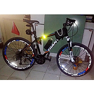 HMANE 4Pcs Bike Stickers Bicycle Wheel Rims Light Safety Reflective Stickers Decal