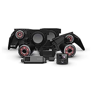 Rockford Fosgate X317-STG6 Audio Kit: PMX-3 Receiver, 1500-Watt Amp, M2 Series Color Optix Multicolor LED Lighted Front, Rear Horn Speakers & Dual Subs for Select Can-Am X3 Models (2017-2022)