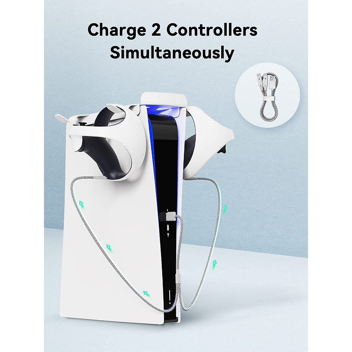 MOJOXR VR Headset Stand Controllers Holder Lens Cover for PSVR 2