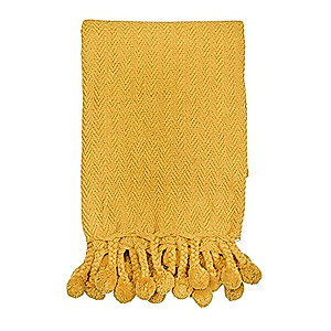 Main + Mesa Woven Cotton Pom Pom Throw