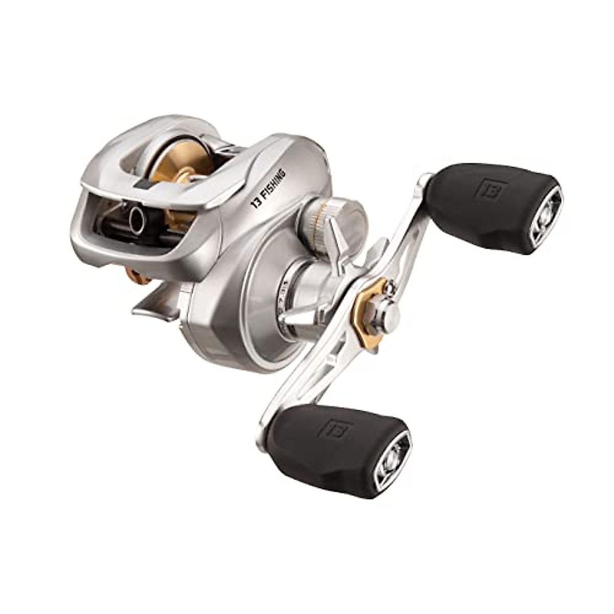 13 FISHING - Modus C2 Baitcast Reel - 6.6:1 Gear Ratio - Left Hand Retrieve (Fresh) - MODC2-6.6-LH,Silver