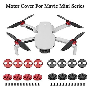 Mavic Mini 3 2 1 Motor Cover Cap Drone Dust-Proof Engine Protector Guard Protective Accessories for DJI Mavic Mini 2 SE 3 Pro (for Mini 1 SE 3 3Pro Red)